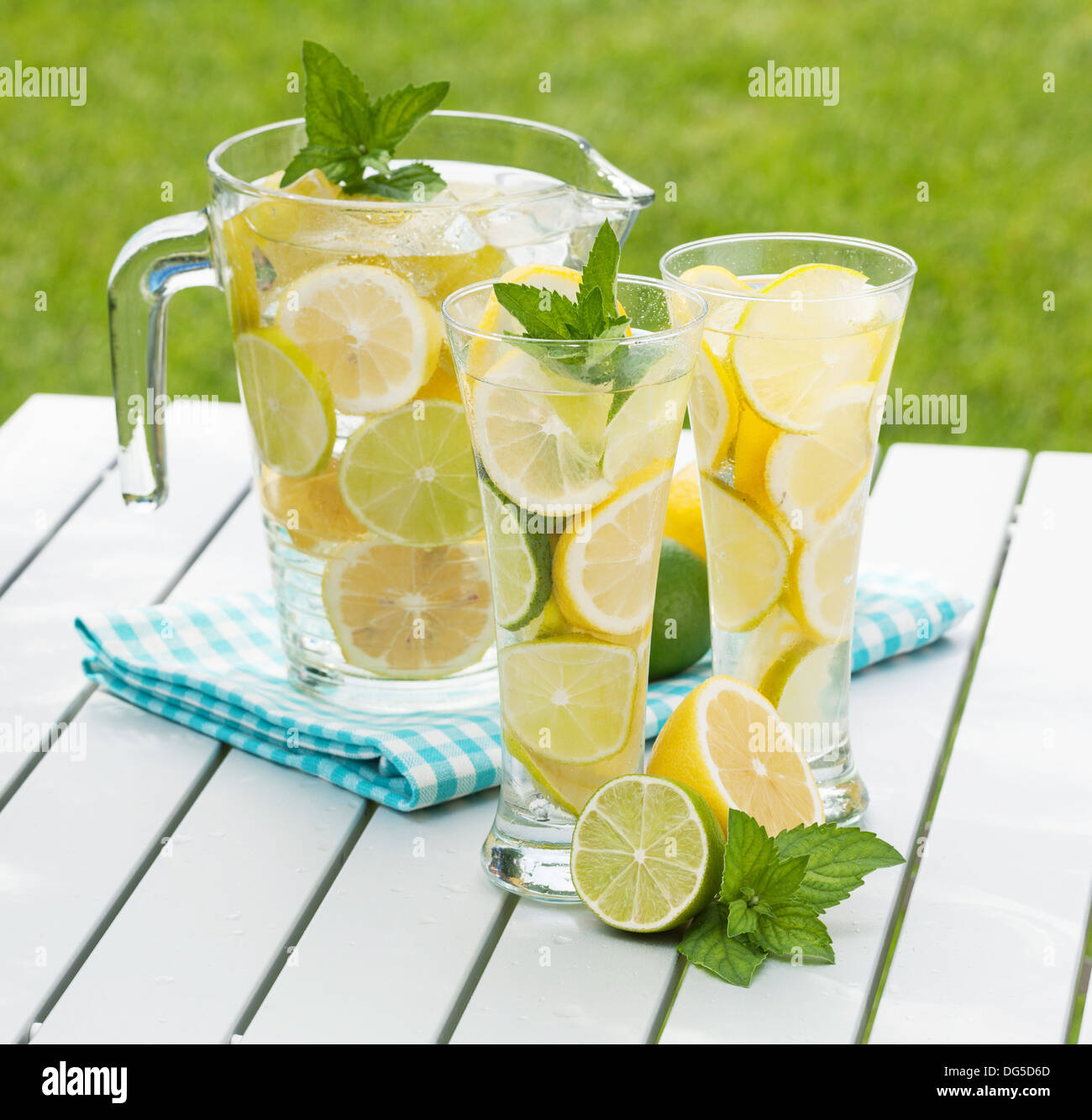 Homemade lemonade with fresh citruses Stock Photo - Alamy