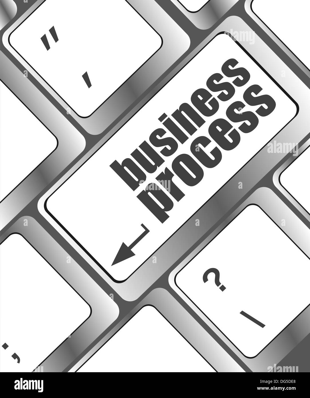 keyboard key with business process button Stock Photo - Alamy
