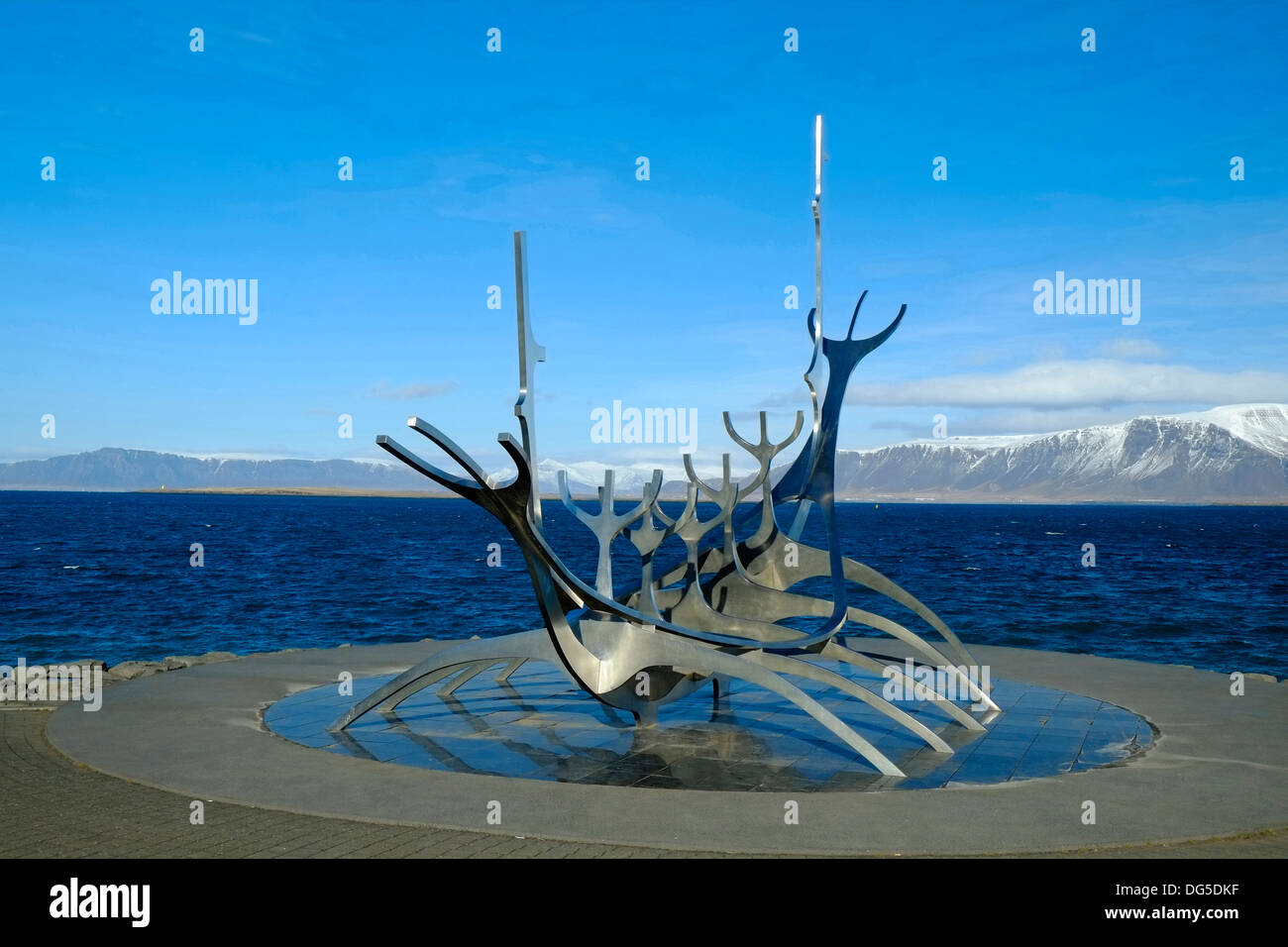 Viking ship sculpture, Reykjavik, Iceland Stock Photo - Alamy