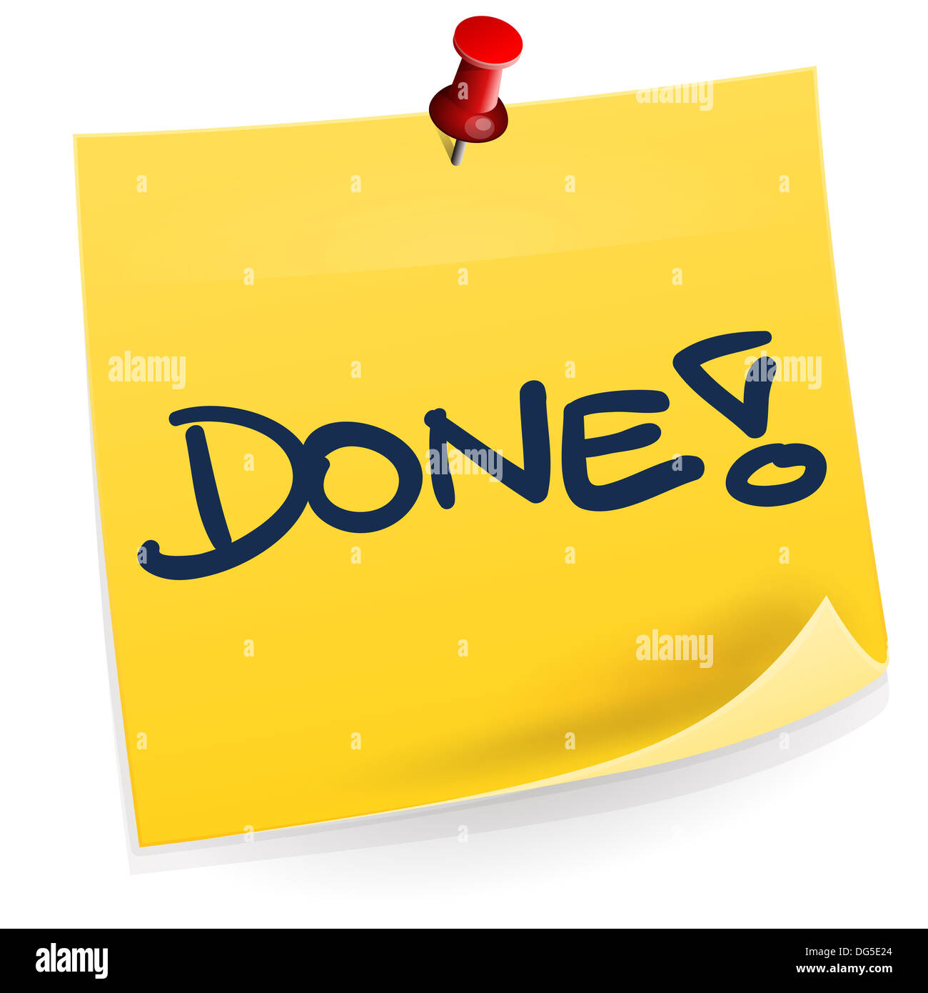 Done Sticky Note Stock Photo - Alamy