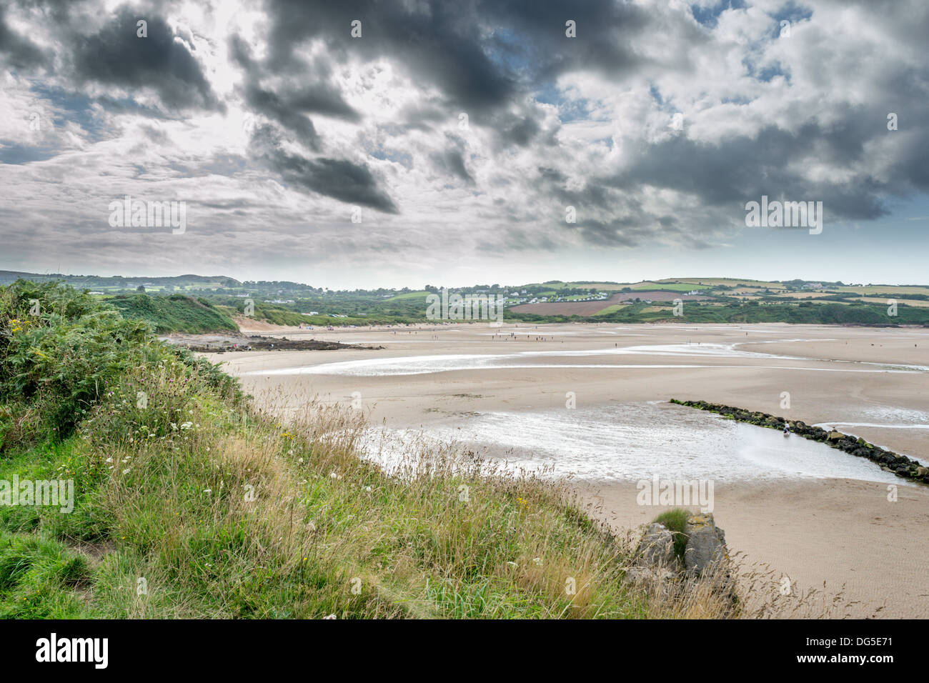 View of Lligwy beach , Isle of Anglesey, North Wales looking towards ...