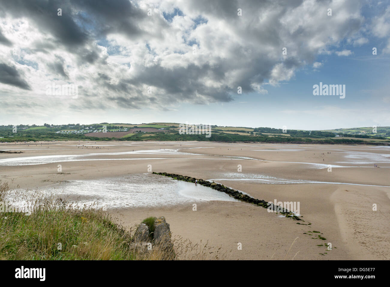 View of Lligwy beach , Isle of Anglesey, North Wales looking towards ...