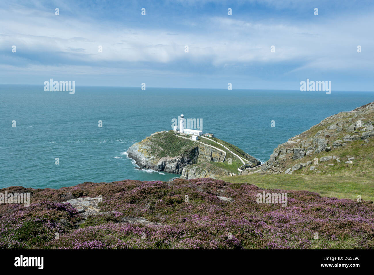 View of South Stack Lighthouse, off Holyhead Island, Anglesey Stock ...