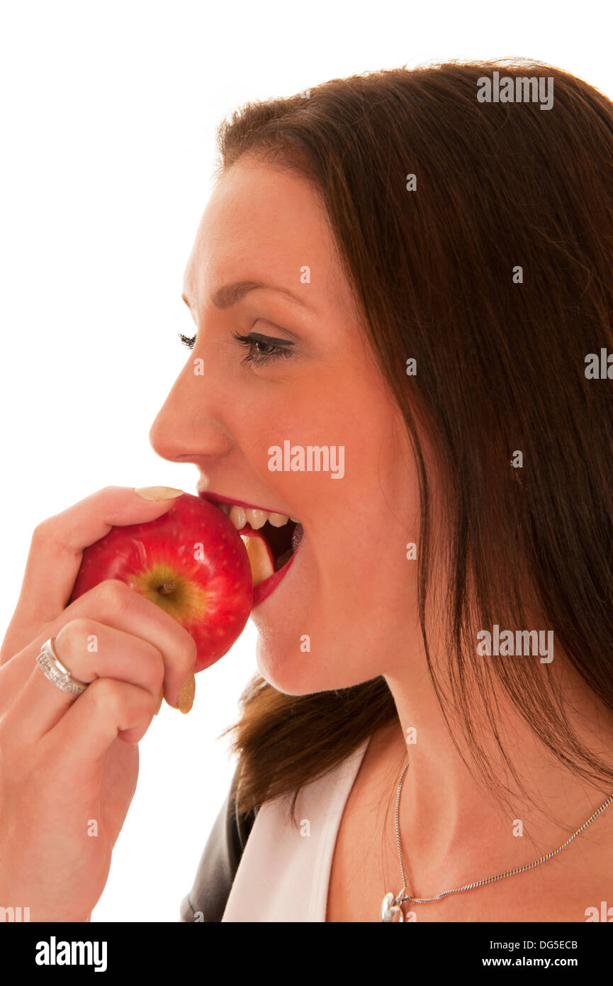Apple in mouth hi-res stock photography and images - Alamy