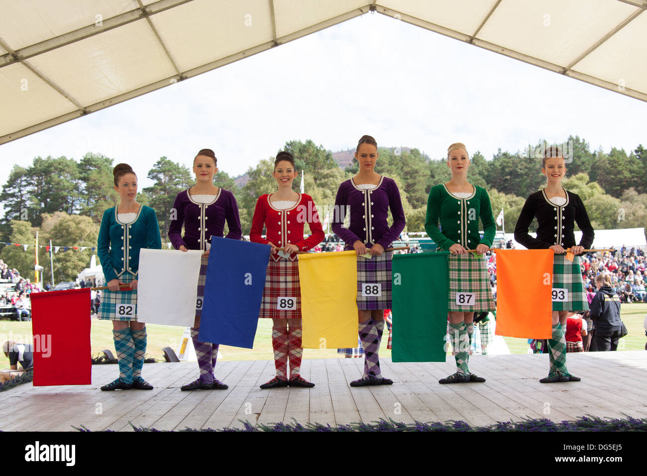 Village of Braemar, Scotland. Highland dance competition at the Royal ...