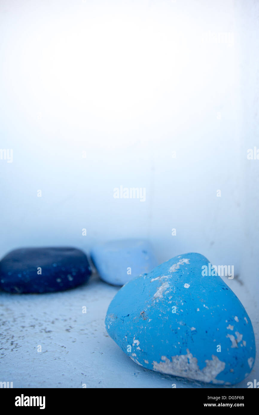 Beautiful blue stones installation in one of the typical houses of ...