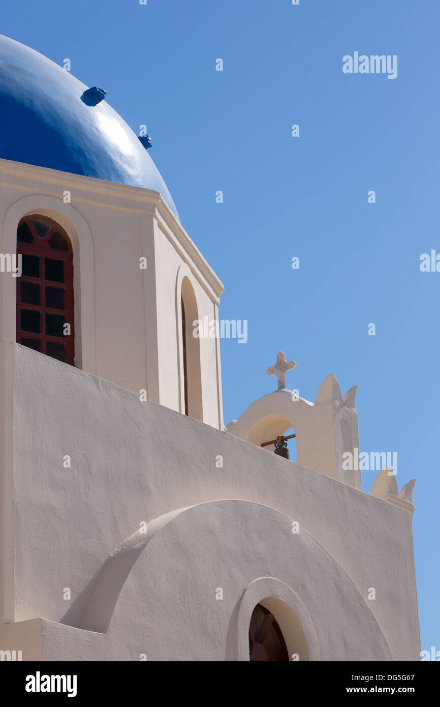 The beautiful 18th century church and its distinctive blue domed bell ...