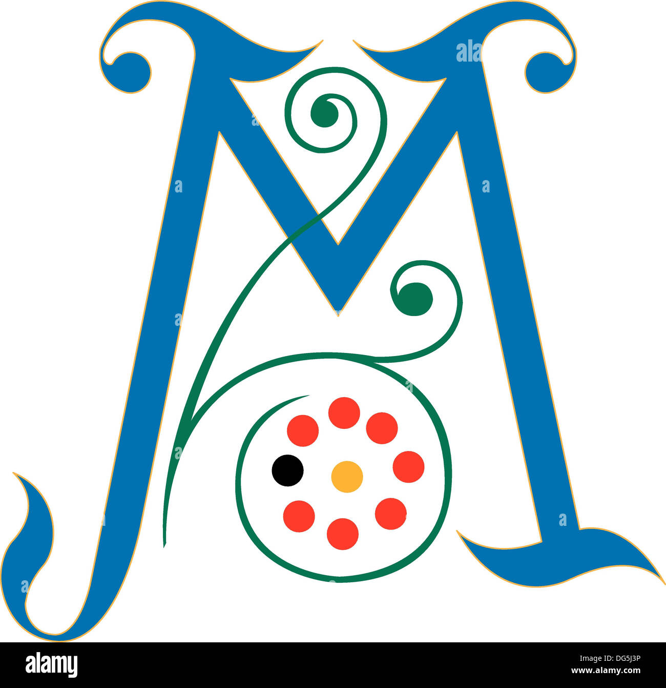 Initial caps Cut Out Stock Images & Pictures - Alamy