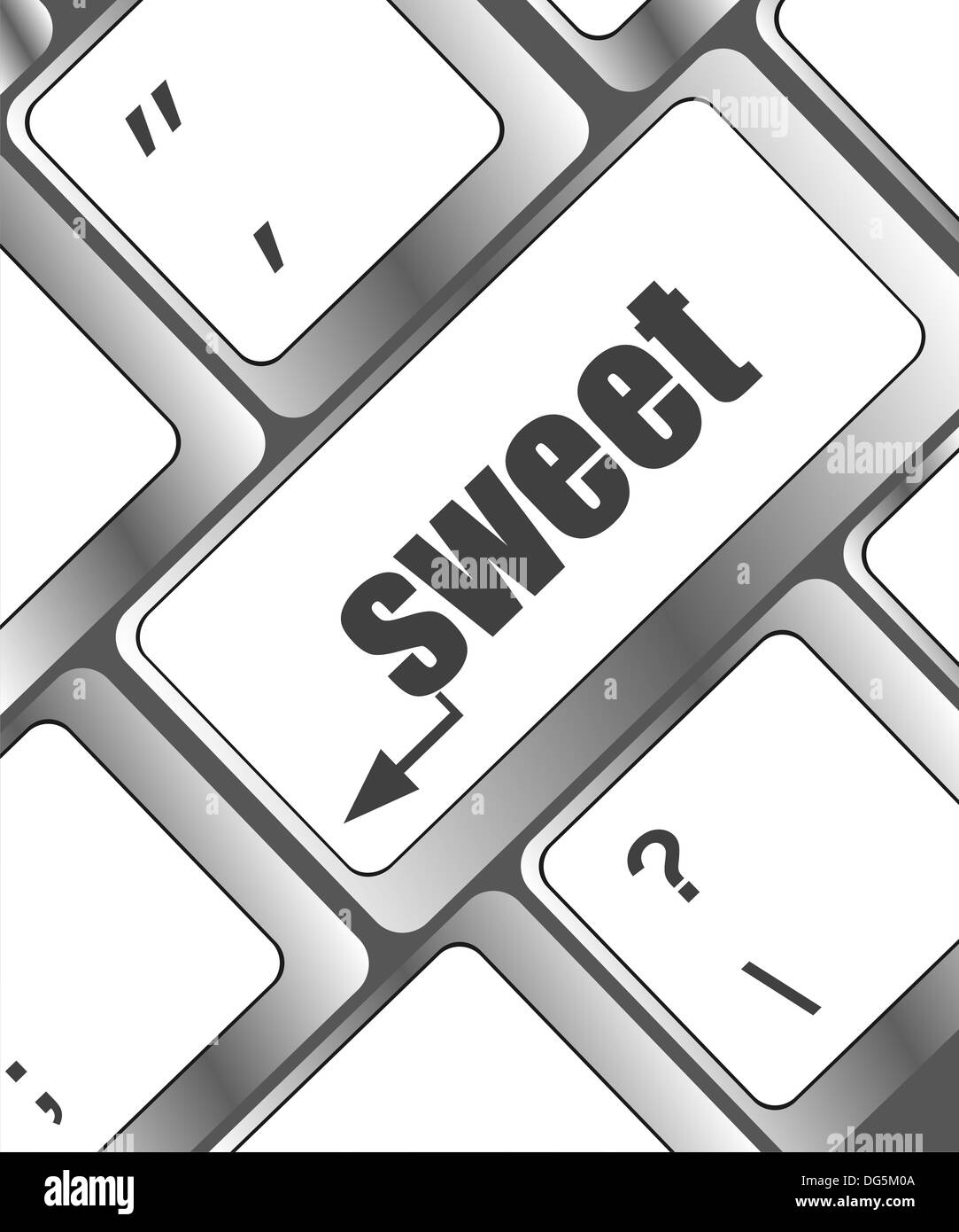 sweet word button on keyboard Stock Photo - Alamy