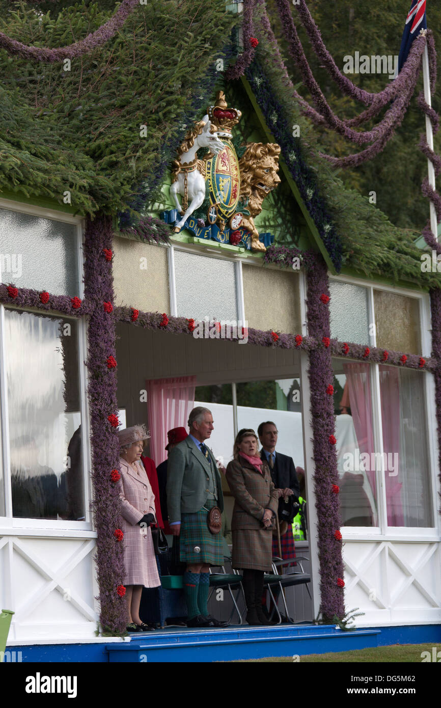 Village Of Braemar Scotland Royal Family In Attendance At The Braemar Gathering Games Stock village-of-braemar-scotland-royal-family-in-attendance-at-the-braemar-gathering-games-stock