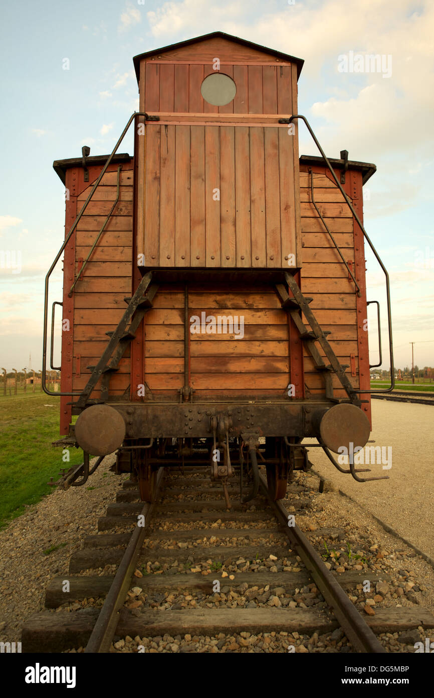 Train wagon in Auschwitz Birkenau concentration camp Stock Photo - Alamy