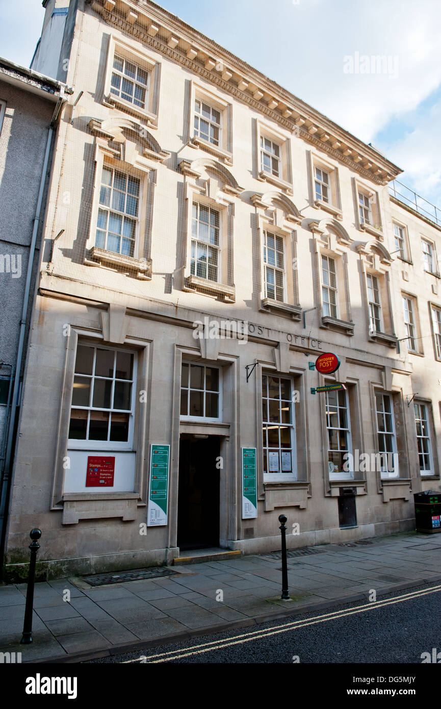 A view the King Street Post office in the town Carmarthen ...