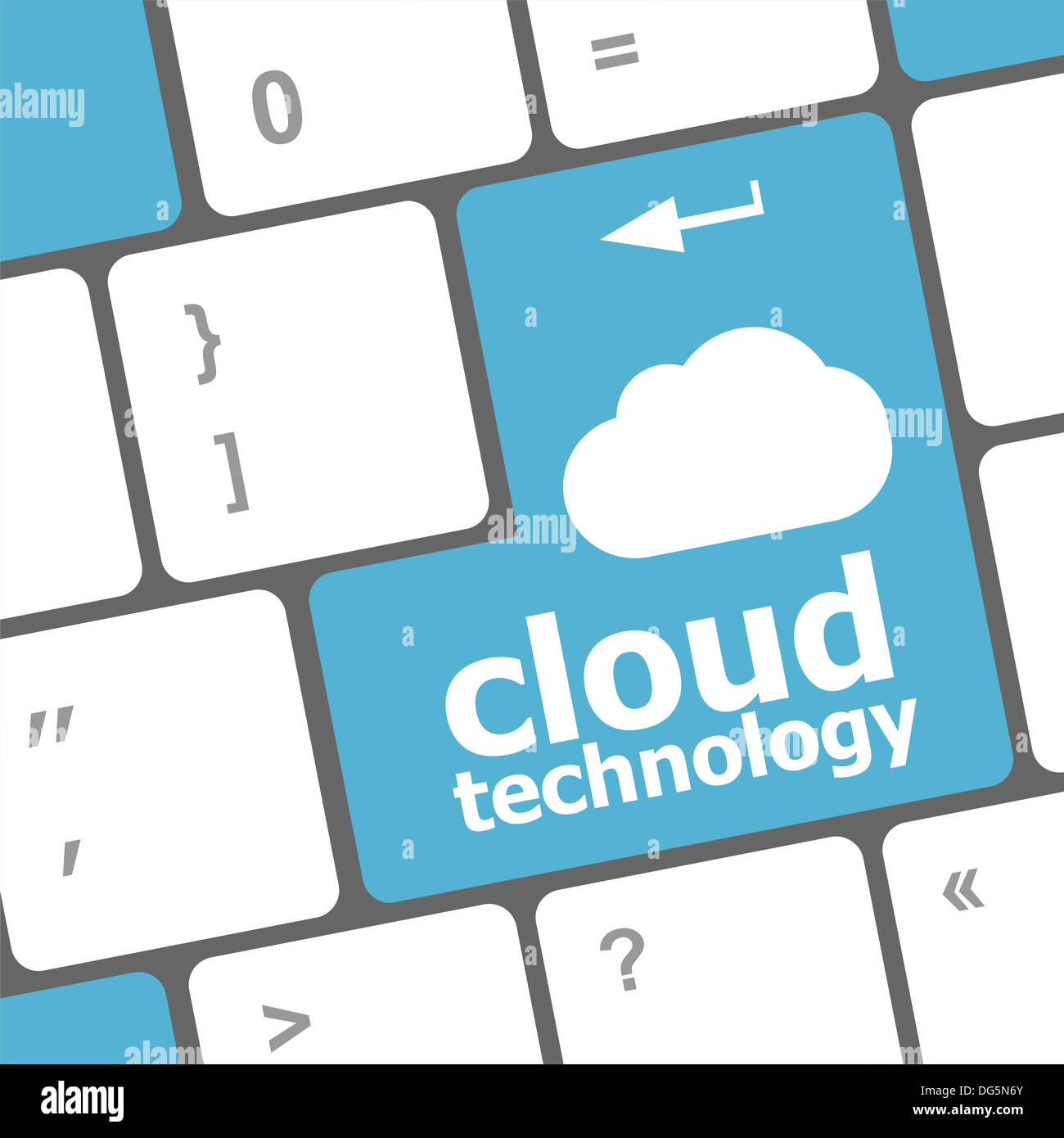 computer keyboard for cloud technology Stock Photo - Alamy
