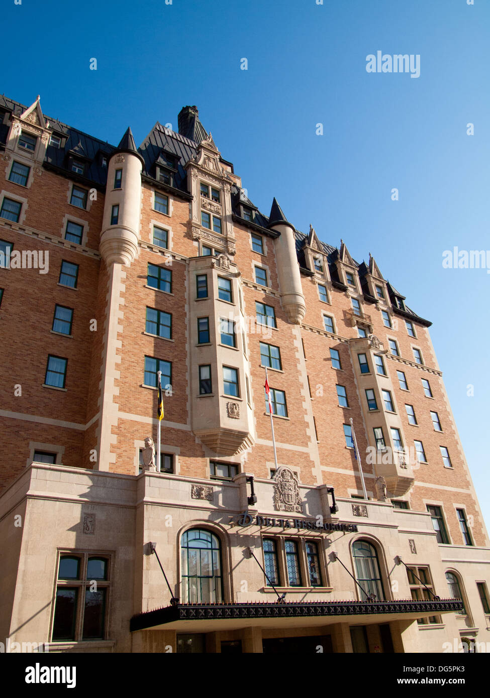The historic Delta Bessborough Hotel in downtown Saskatoon ...