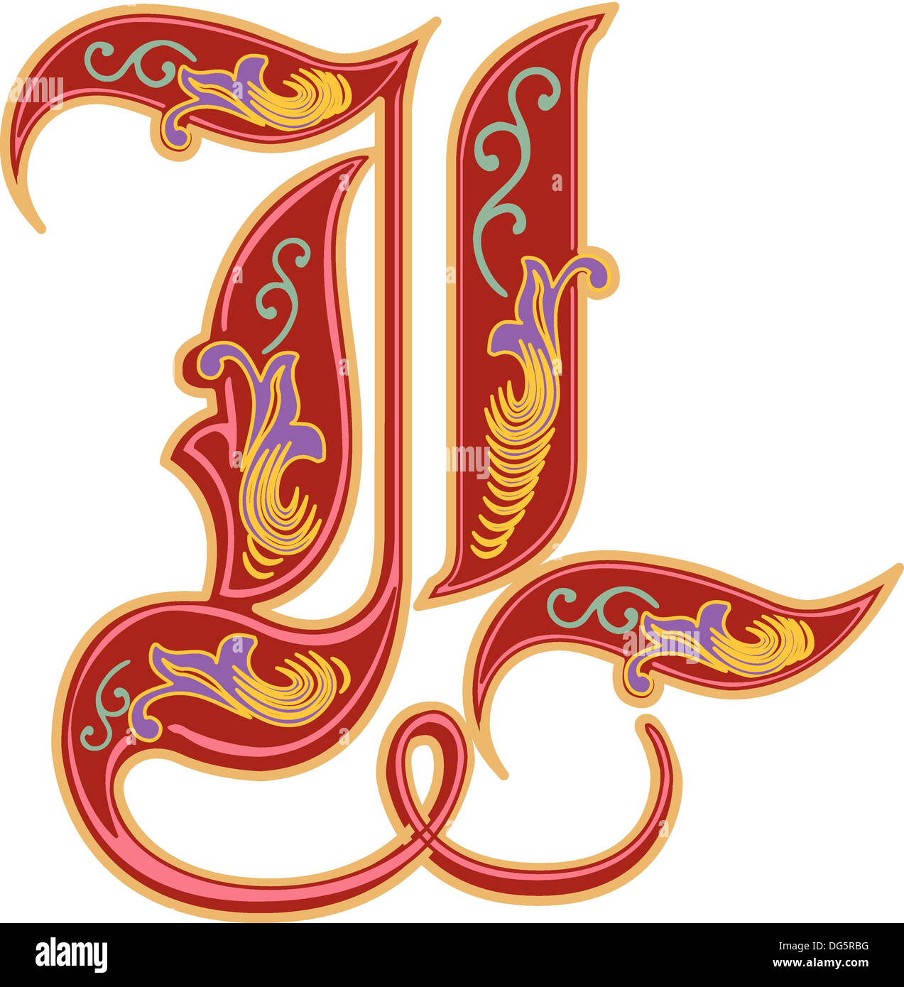 Initial caps Cut Out Stock Images & Pictures - Alamy