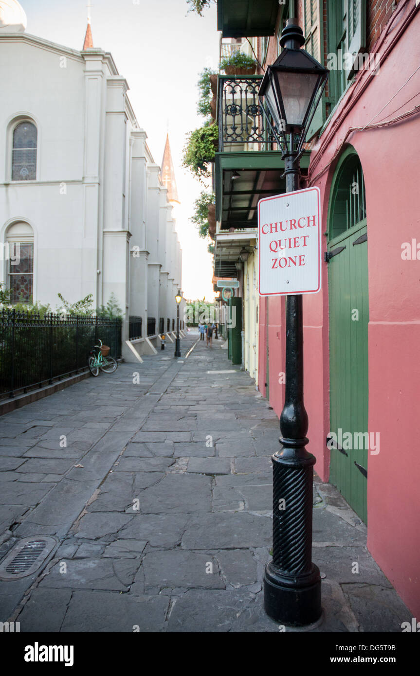 Church quiet zone, New Orleans, St. Louis Cathedral Stock Photo - Alamy