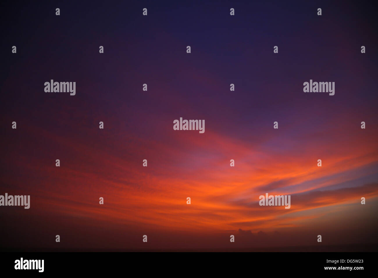 A dramatic and beautiful sunset in Kerala on the arabic sea Stock Photo ...