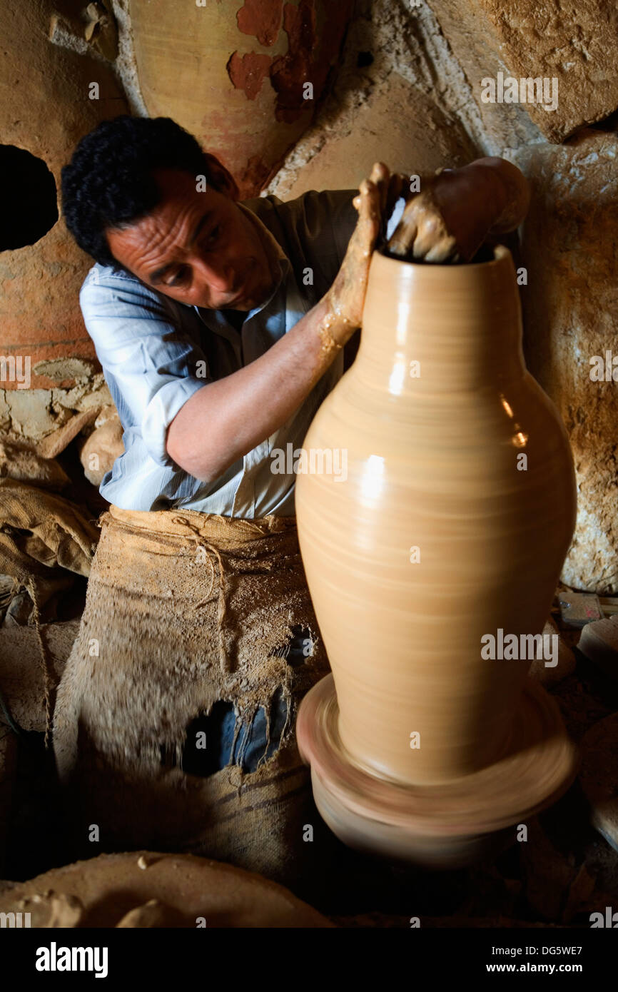 Tunisia.Djerba.Guellala. traditional pottery . Workshop of Younes El ...