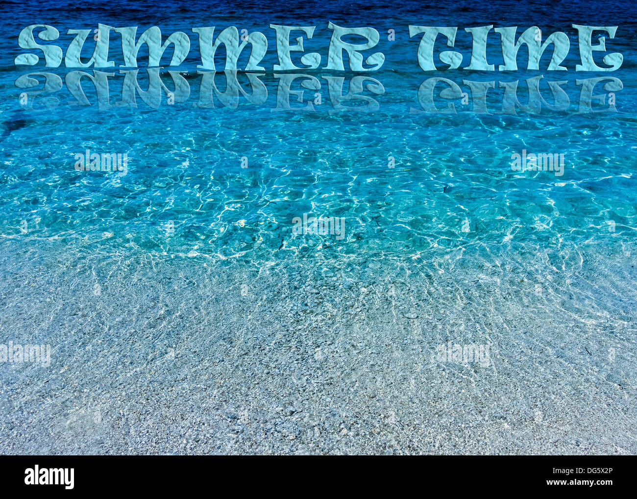 A sea image with embedded text Stock Photo - Alamy