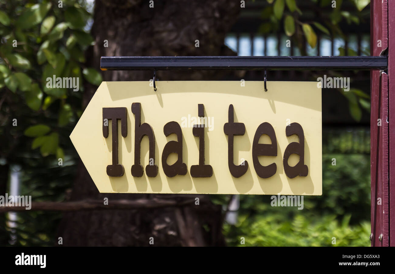 Thai tea banner Stock Photo - Alamy