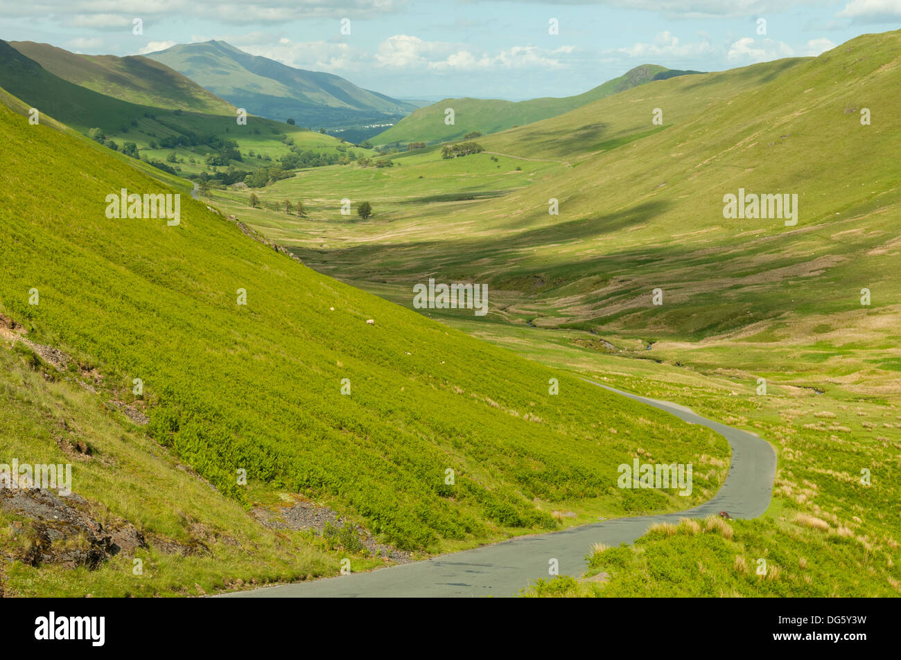 Newlands Valley from the Pass, Lake District, Cumbria, England Stock ...