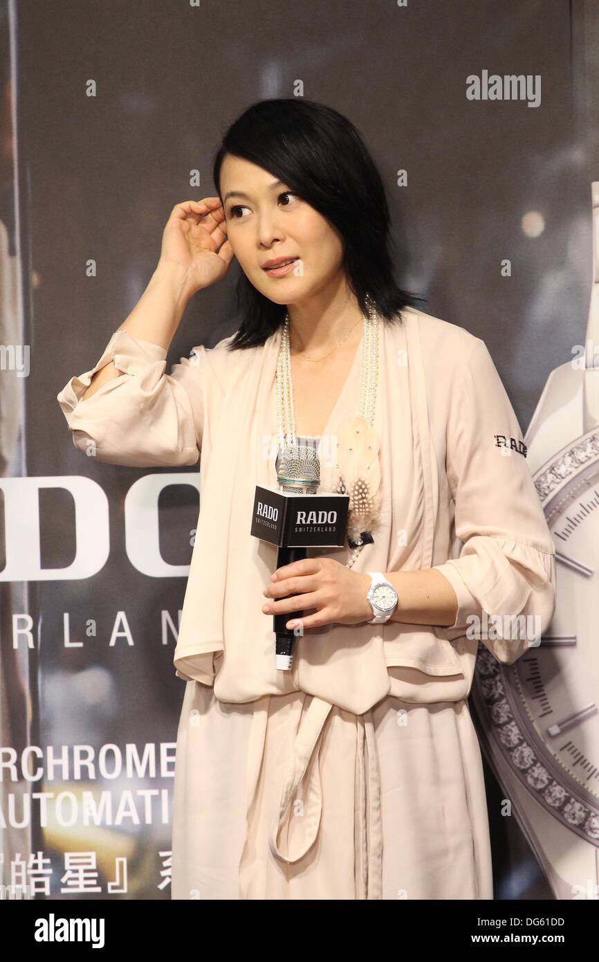Taipei, China. 14th Oct, 2013. Singer Ren'e Liu attends opening ...