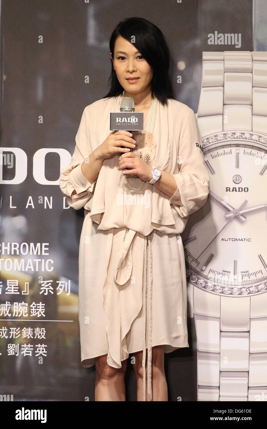 Taipei, China. 14th Oct, 2013. Singer Ren'e Liu attends opening ...