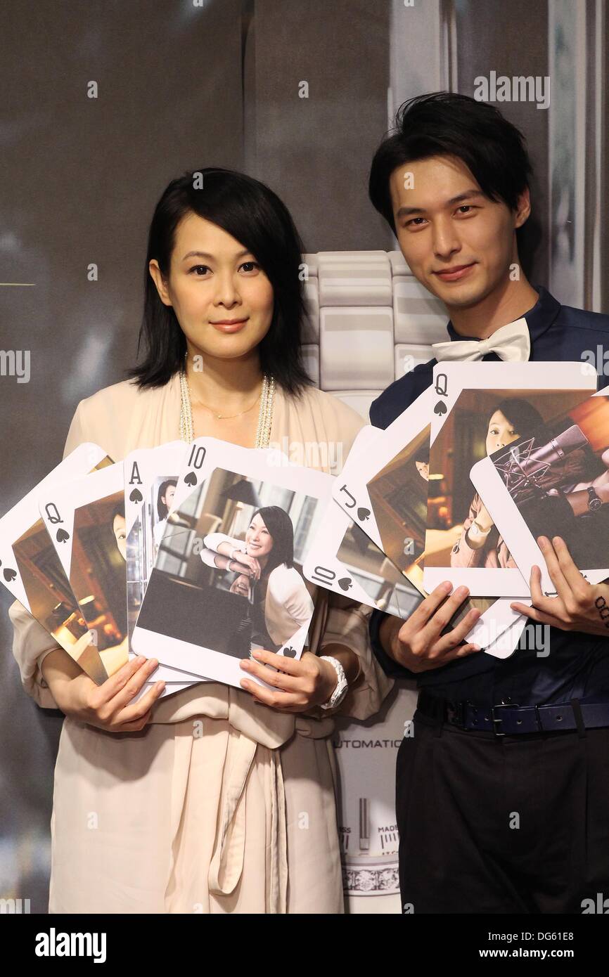 Taipei, China. 14th Oct, 2013. Singer Ren'e Liu and Yen-j attend ...