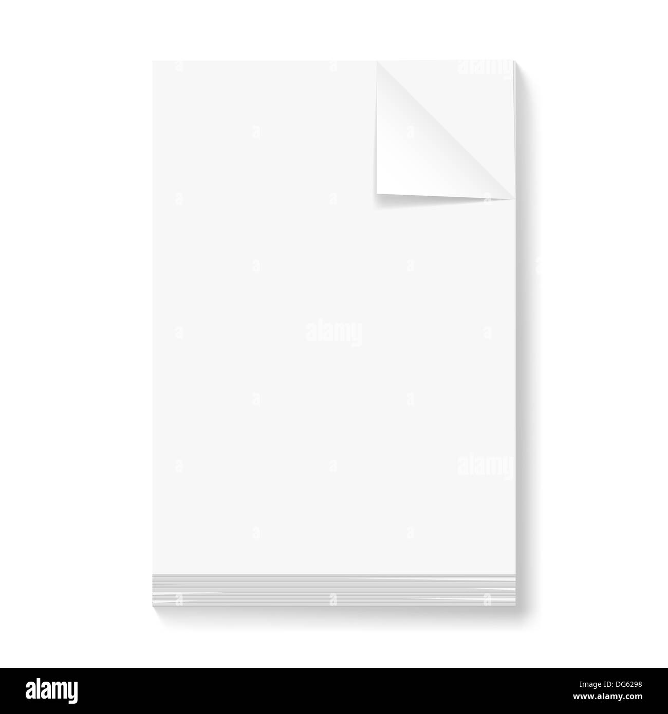 Stack of blank papers. Illustration on white background for design ...