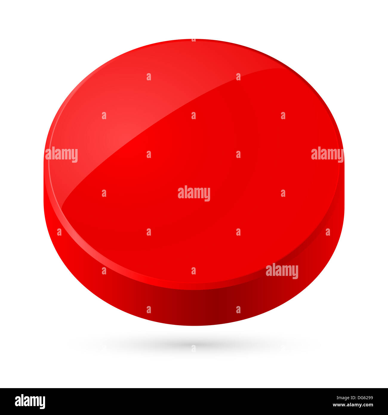 Illustration of red disk isolated on white background Stock Photo - Alamy