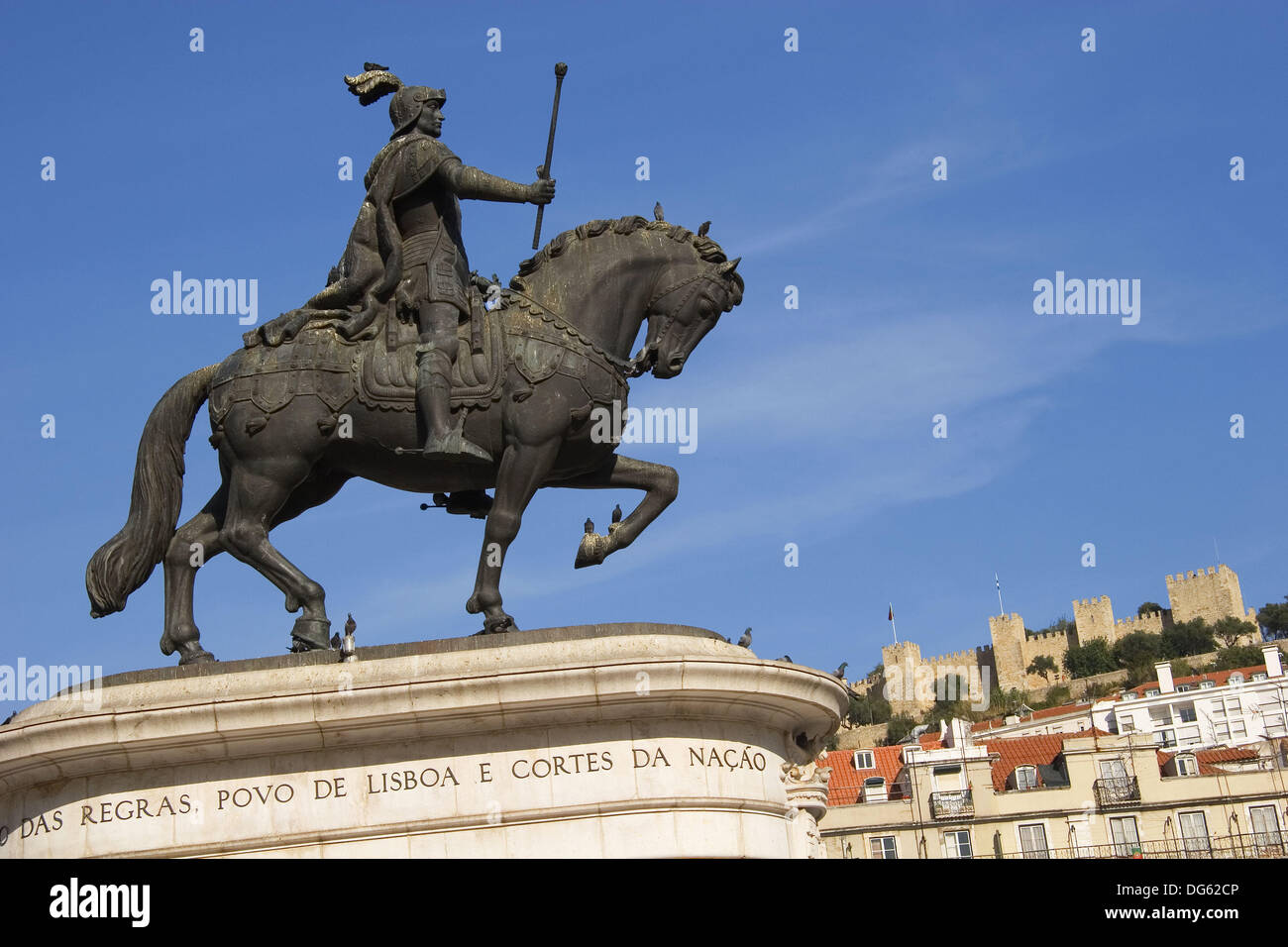 King dom joao i statue hi-res stock photography and images - Alamy