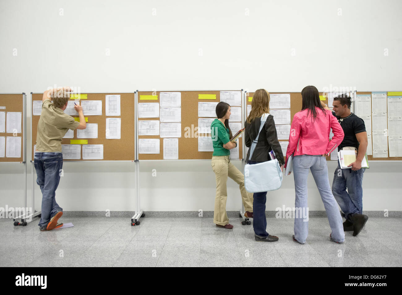 Boy reading notice board hi-res stock photography and images - Alamy