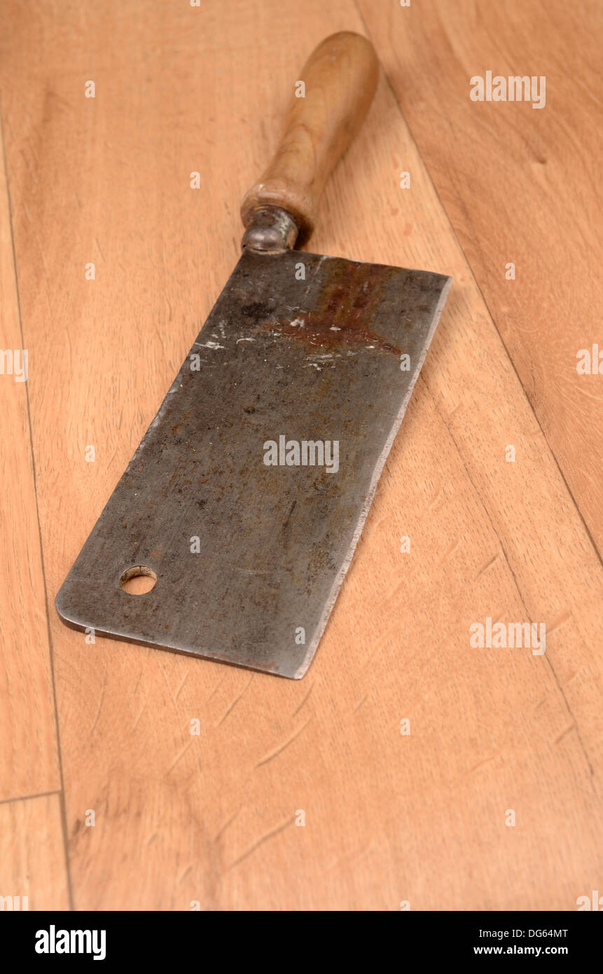 Old rusty meat cleaver hi-res stock photography and images - Alamy