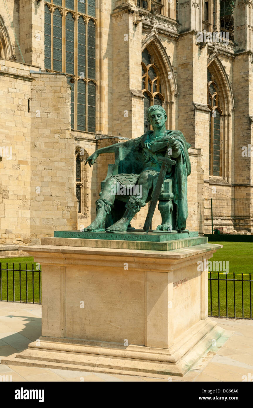 Constantine Outside York Minster, York, Yorkshire, England Stock Photo ...