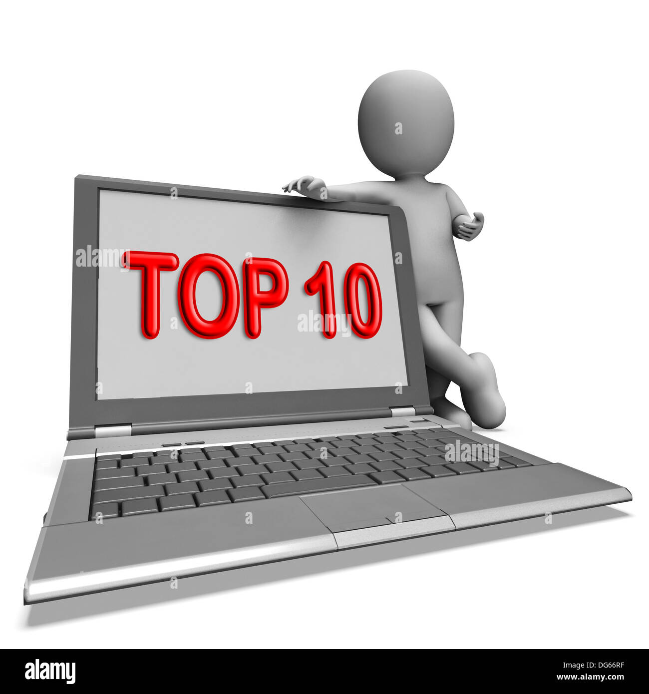 Top Ten Laptop Showing Best Top Ranking Or Rating Stock Photo - Alamy