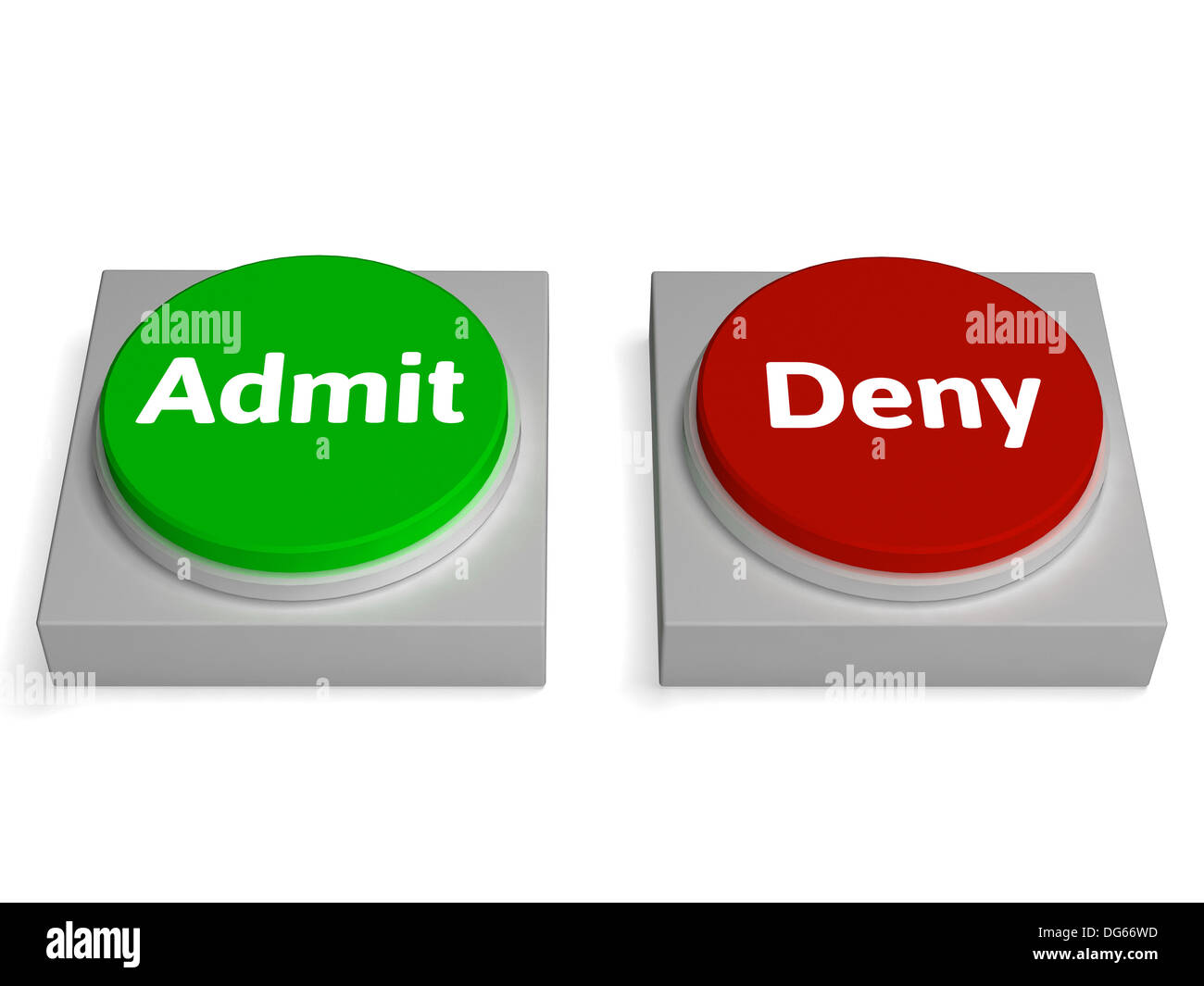 Admit Deny Buttons Shows Access Or Restricted Stock Photo - Alamy
