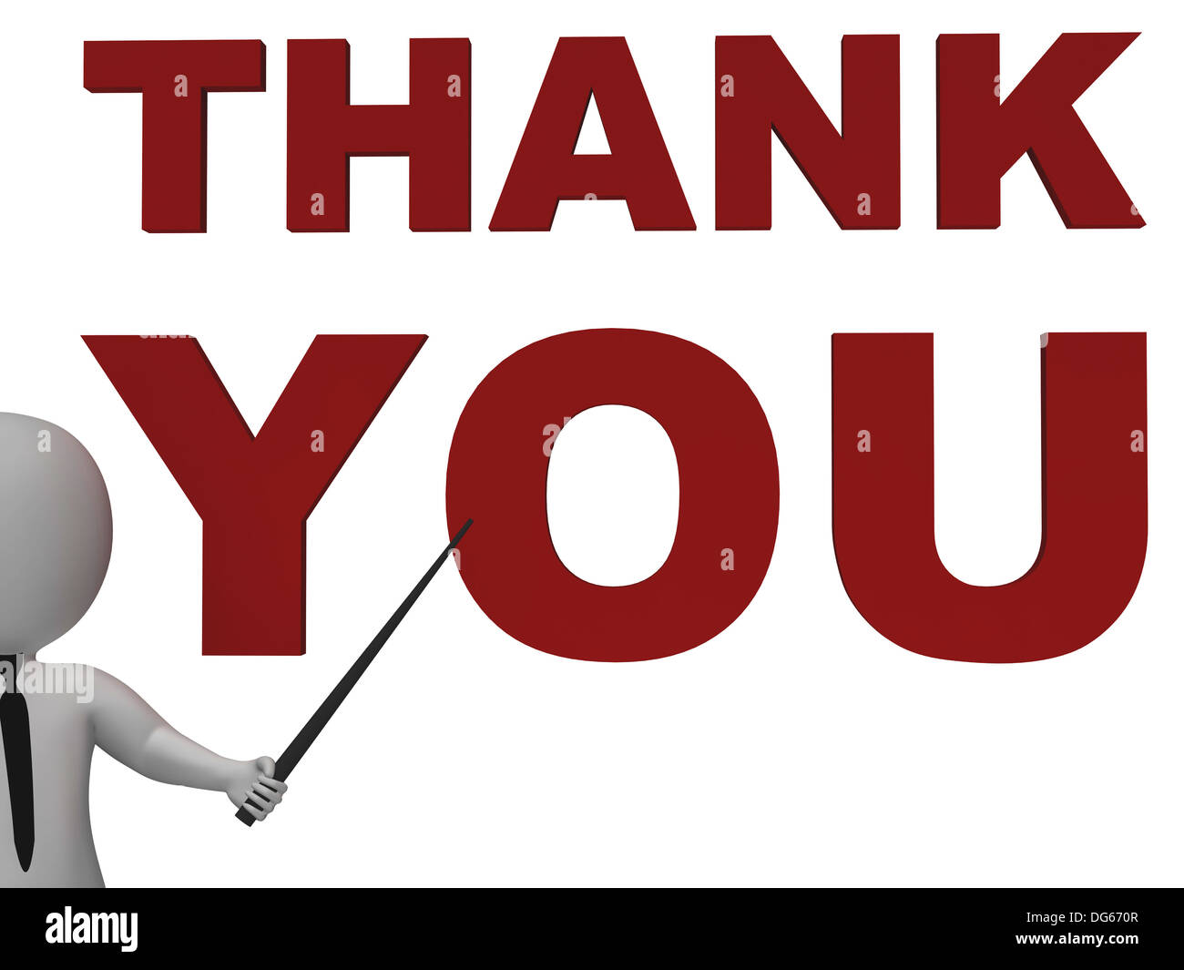 Thank You Notice Showing Thanks And Gratitude Stock Photo - Alamy