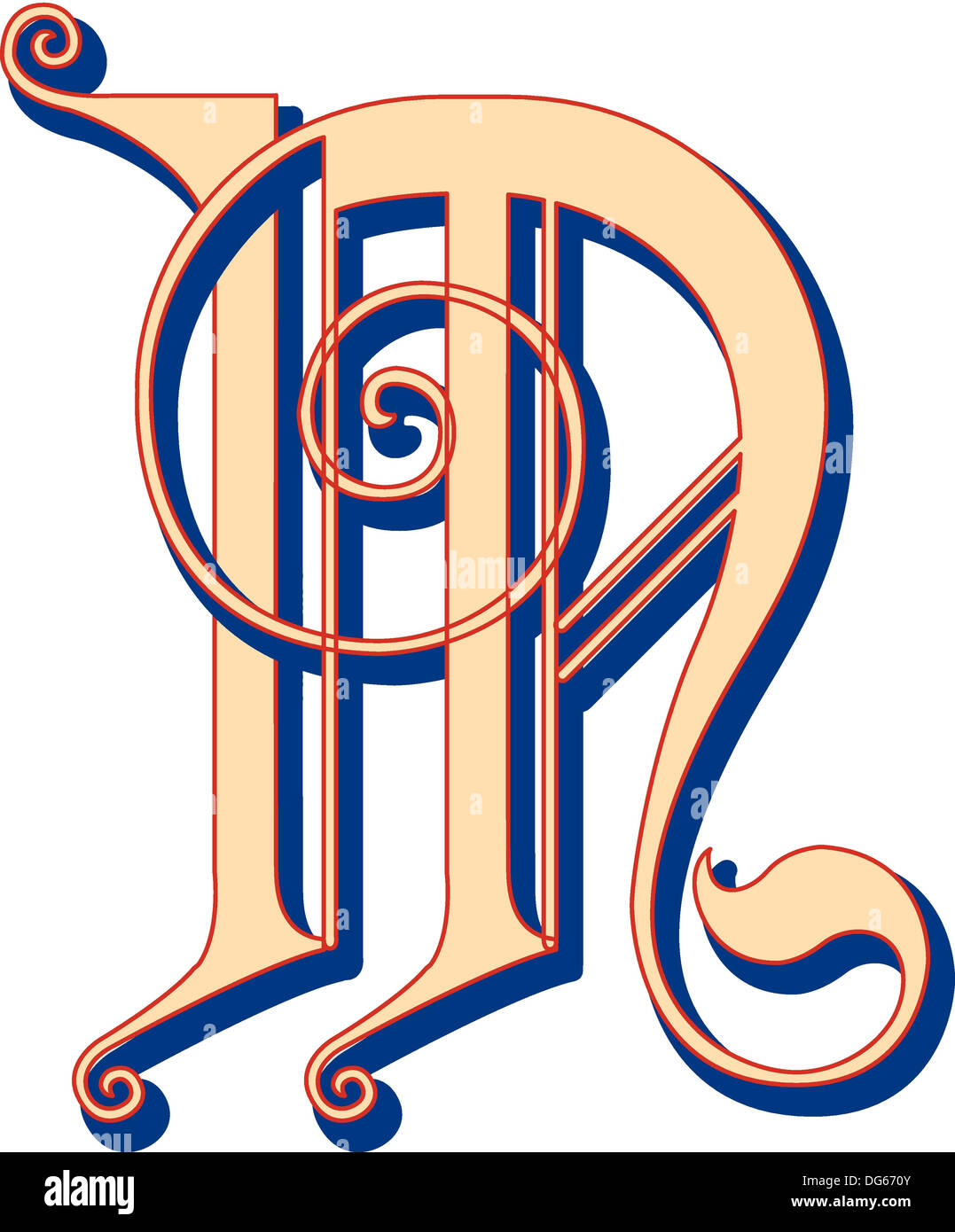 Fancy letter m hi-res stock photography and images - Alamy