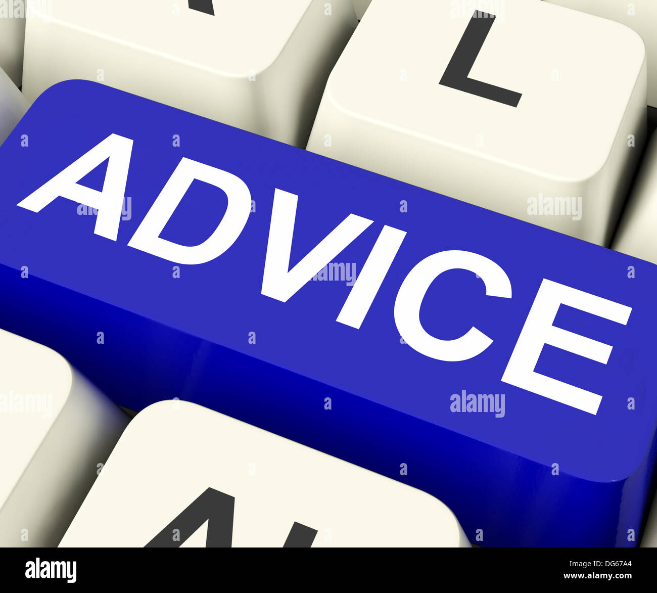 Advice Key On Keyboard Meaning Recommend Suggest Or Counsel Stock Photo ...