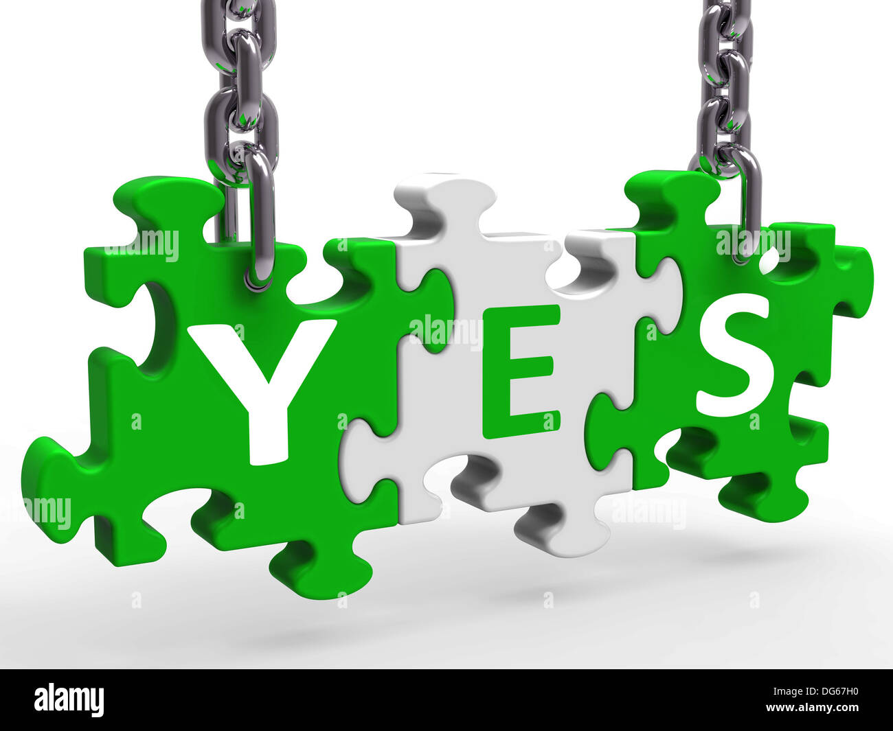 Yes Puzzle Showing Approval Validation And Support Stock Photo - Alamy