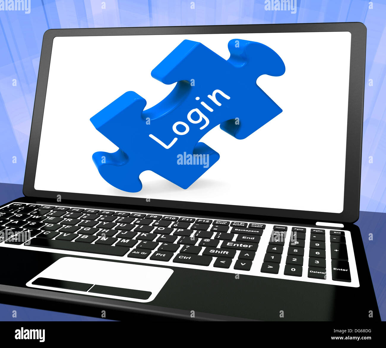 Login Laptop Showing Website Log In Username And Password Stock Photo ...