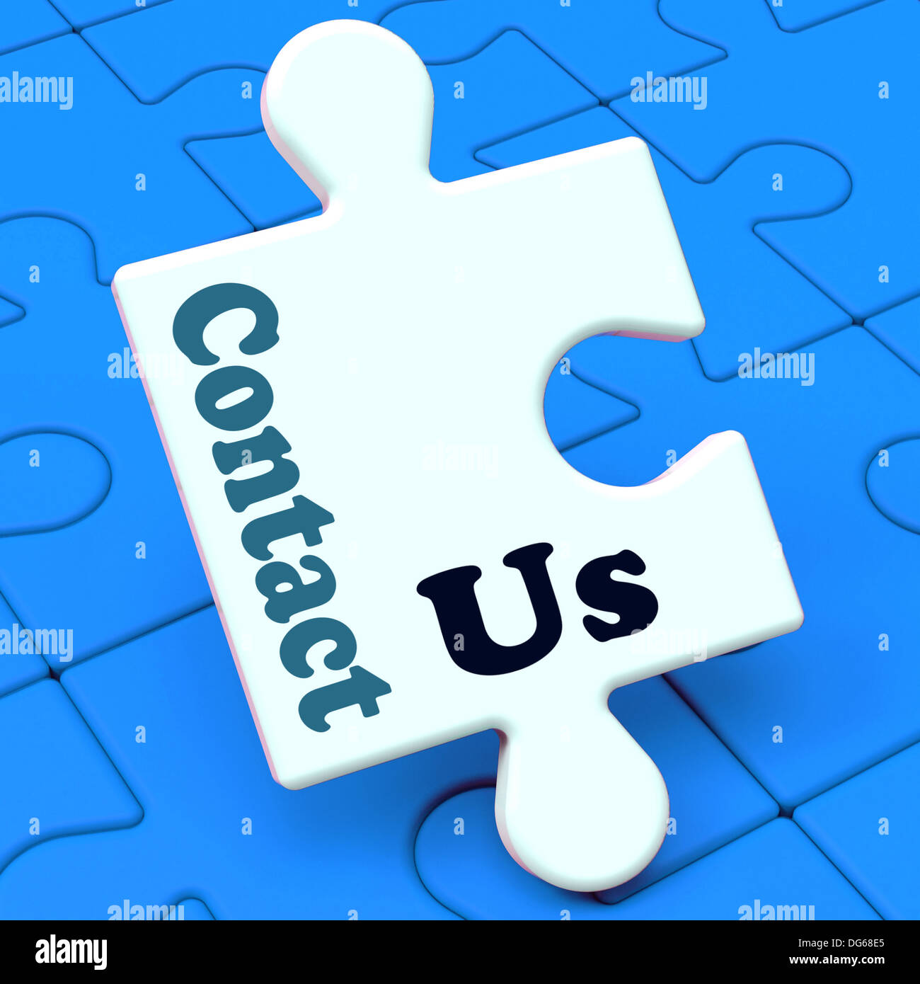 Contact Us Puzzle Showing Helpdesk Communication And Help Stock Photo ...
