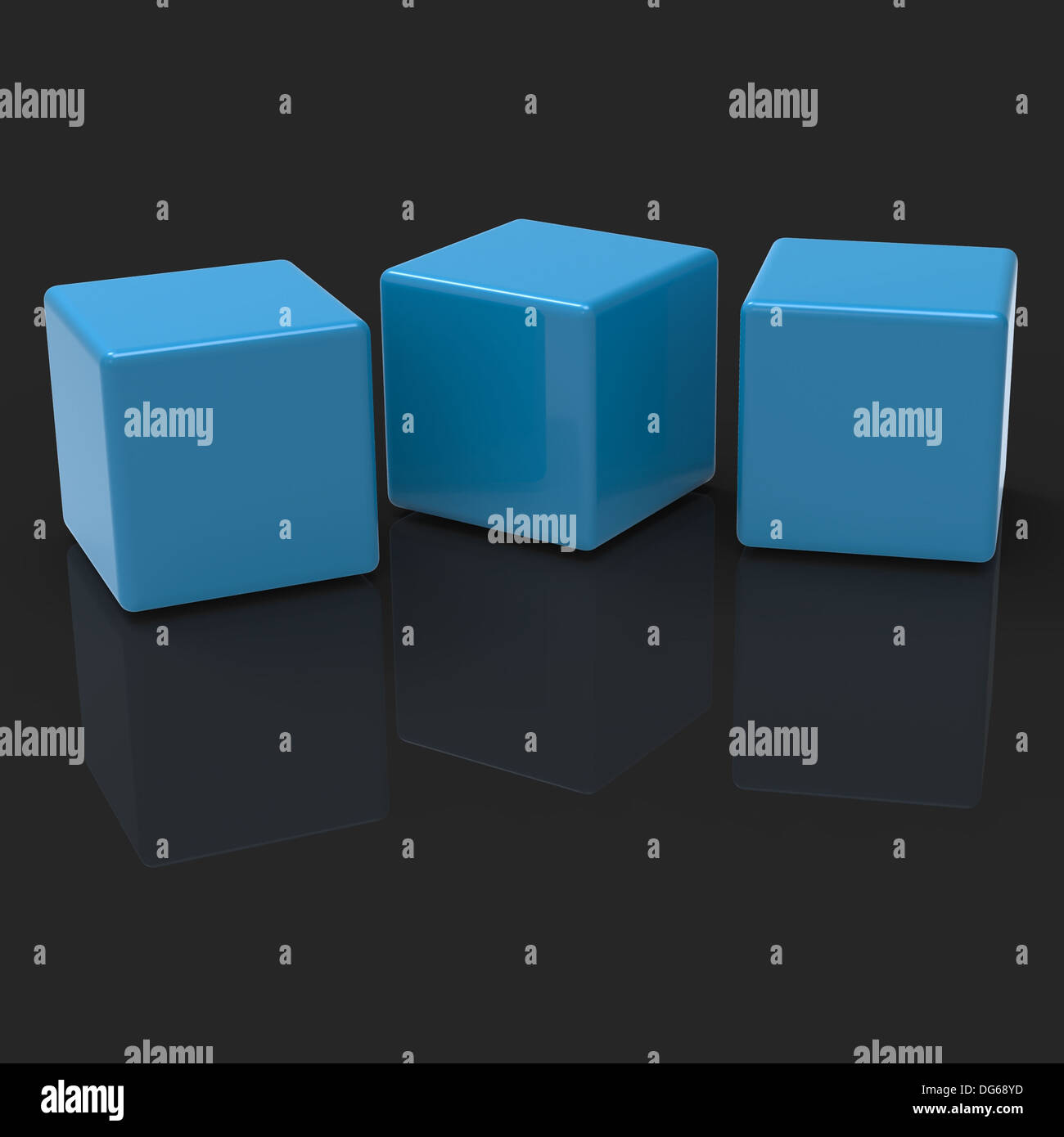 Three Blank Blocks Showing Copyspace For 3 Letter Word Stock Photo - Alamy
