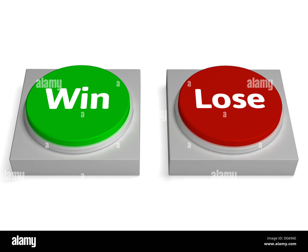 Win Lose Buttons Showing Winning Or Losing Stock Photo - Alamy