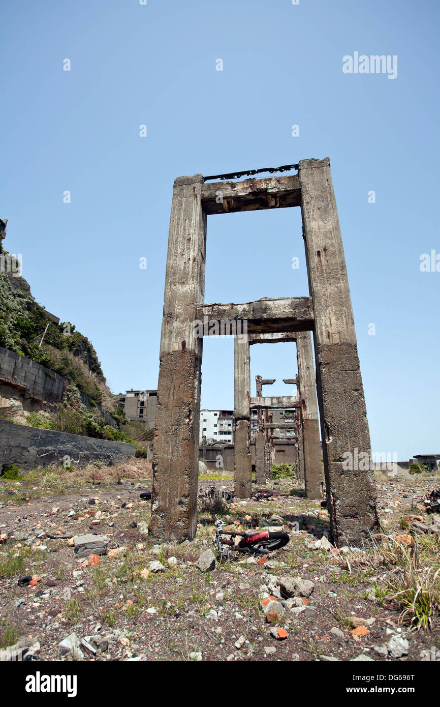 Hashima island, The ruin old coal island in Japan called Hashima Stock ...