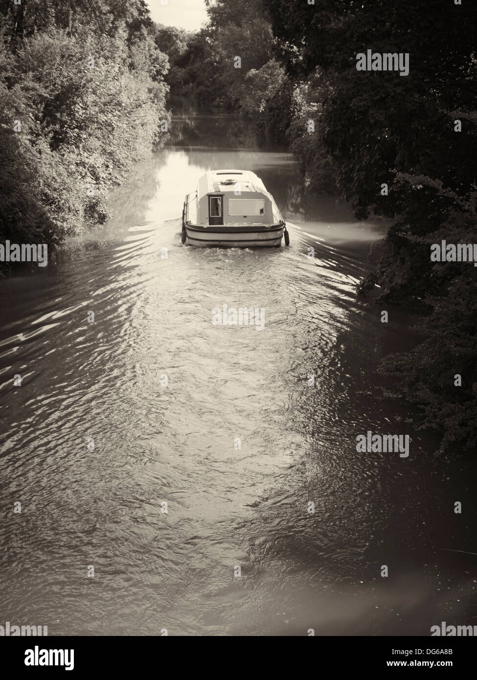 Boat on the River Thames near Newbridge, England Stock Photo - Alamy