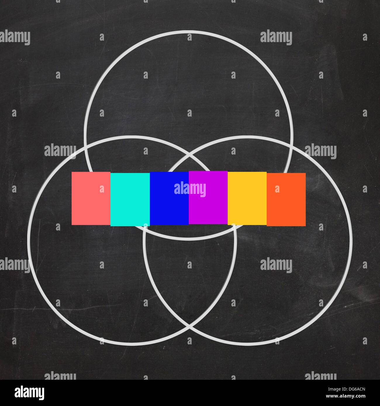 Six Letter Word Venn Diagram Showing Intersect Or Overlap Stock Photo ...