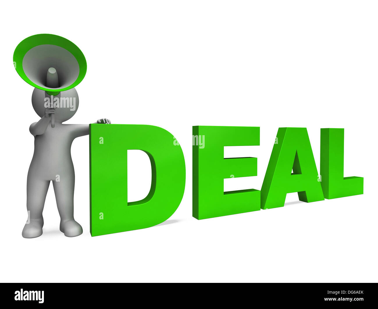 Deal Character Showing Deals Agreement Contract Or Dealing Stock Photo ...