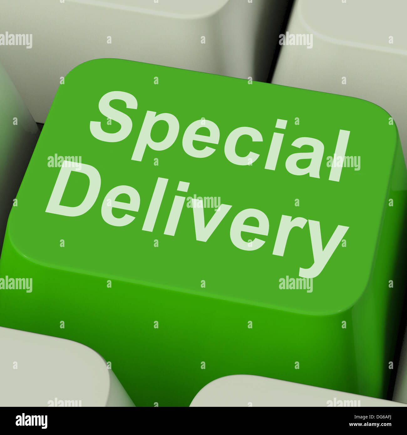 Special Delivery Key Showing Secure And Important Shipping Stock Photo ...