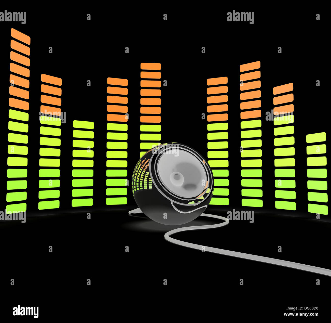Graphic Equalizer Showing Pop Music Or Audio Speaker Stock Photo - Alamy